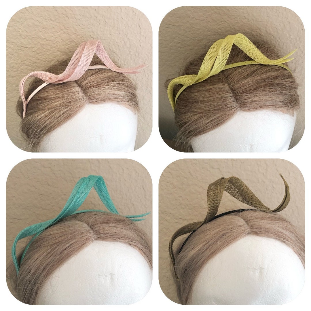 NEW Colors! Simple Swirls Loops Sinamay Fascinator Headband - Available ...