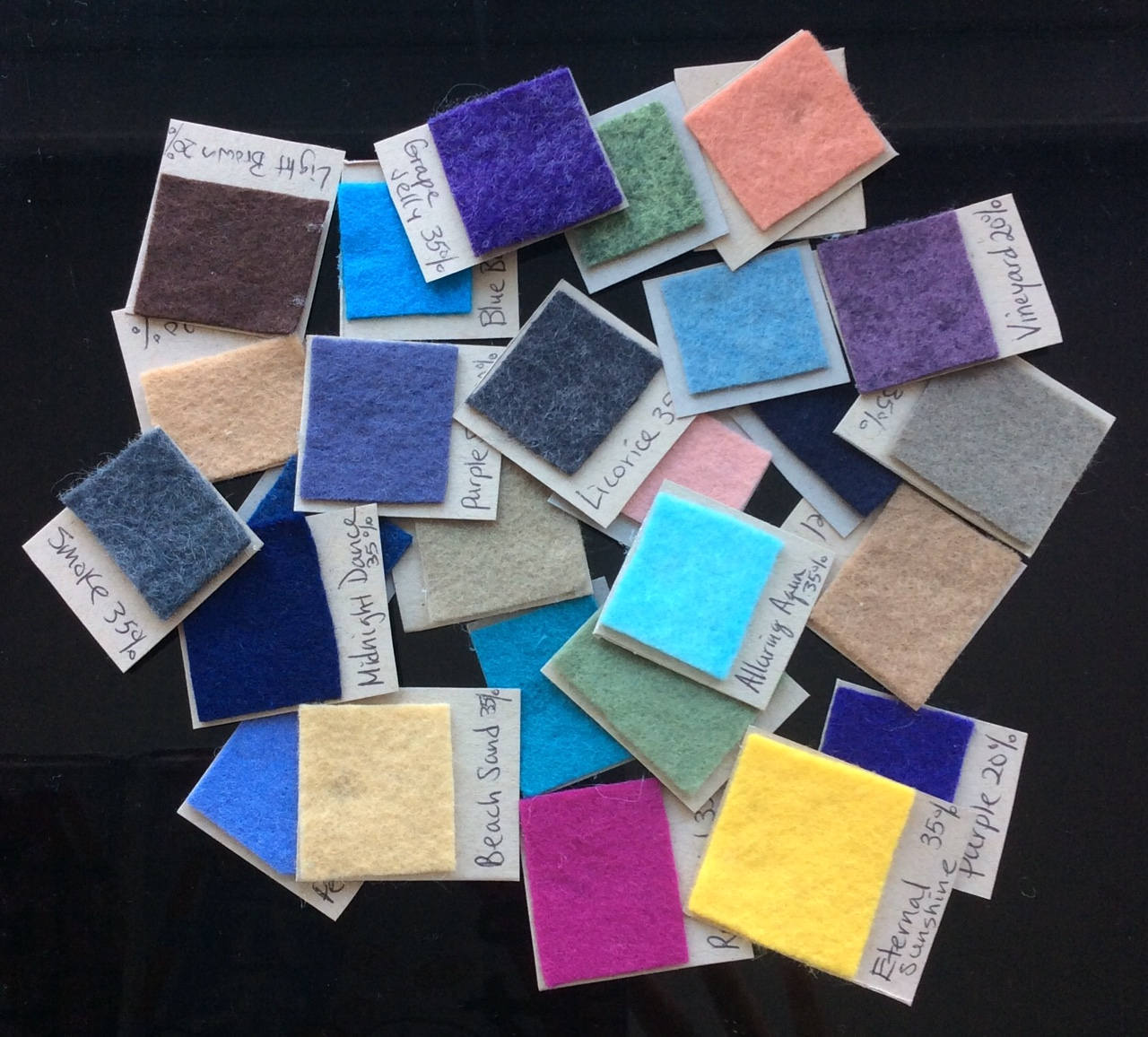 20 35% Wool Felt Color Swatch for Fascinator Hats in Hattraction - Etsy