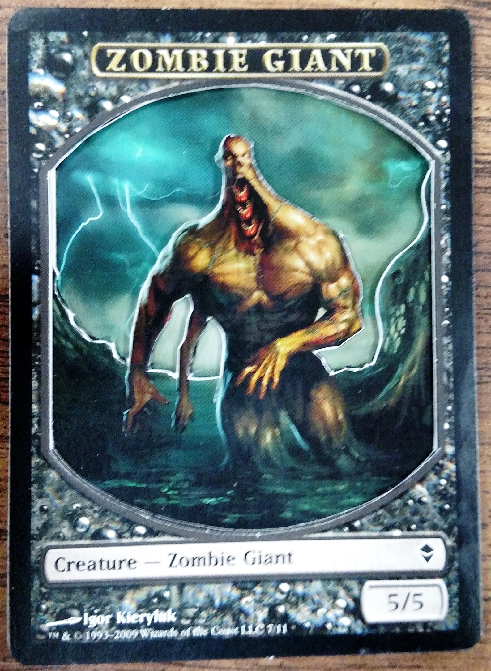 3d Magic The Gathering Zombie Giant Token Etsy