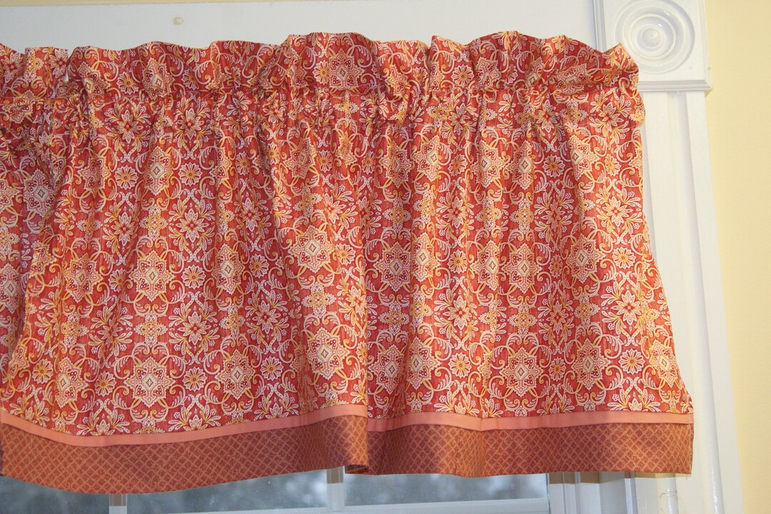 Peach Gold Valance 17x44 – Apricot Curtain by Henry Glass | Berry ...