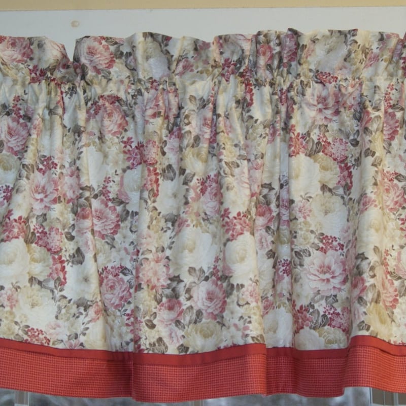 Red Toile Valance - Etsy