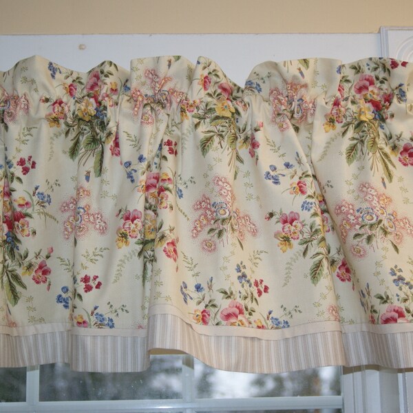 Red Toile Valance - Etsy