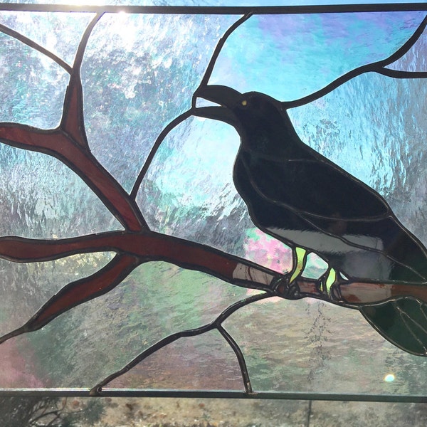 Crow Stained Glass Patterns - Etsy