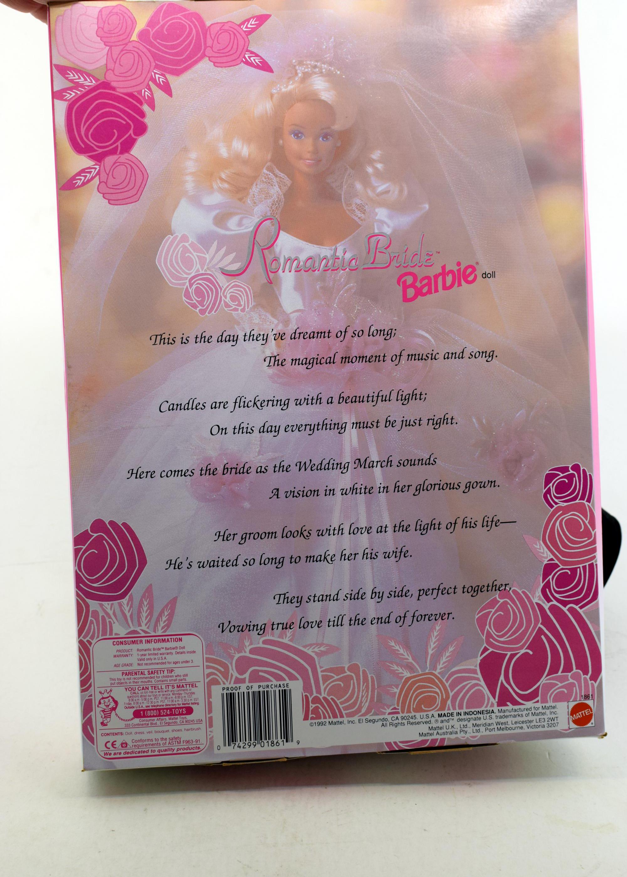1992 Romantic Bride Barbie Barbie Doll by Mattel NIB, NRFB - Etsy