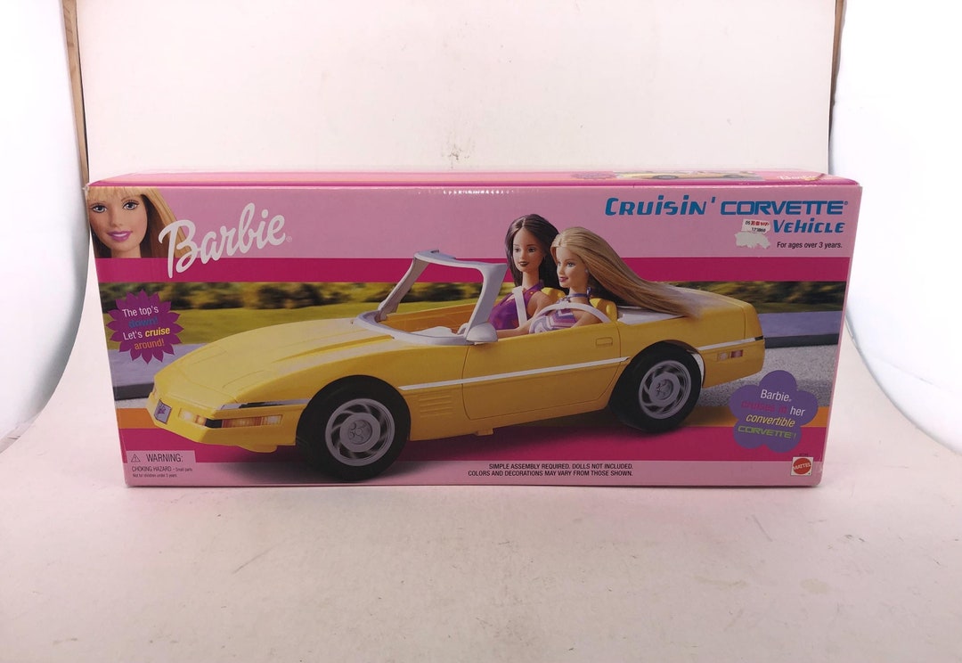 RARE 2001 Barbie Yellow Cruisin' Corvette Vehicle Barbie by Mattel ...