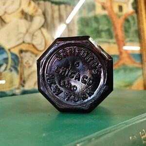 34.95 vintage SANFORD'S 8 sided iNK BOTTLE 2 oz. RuBBer | Etsy