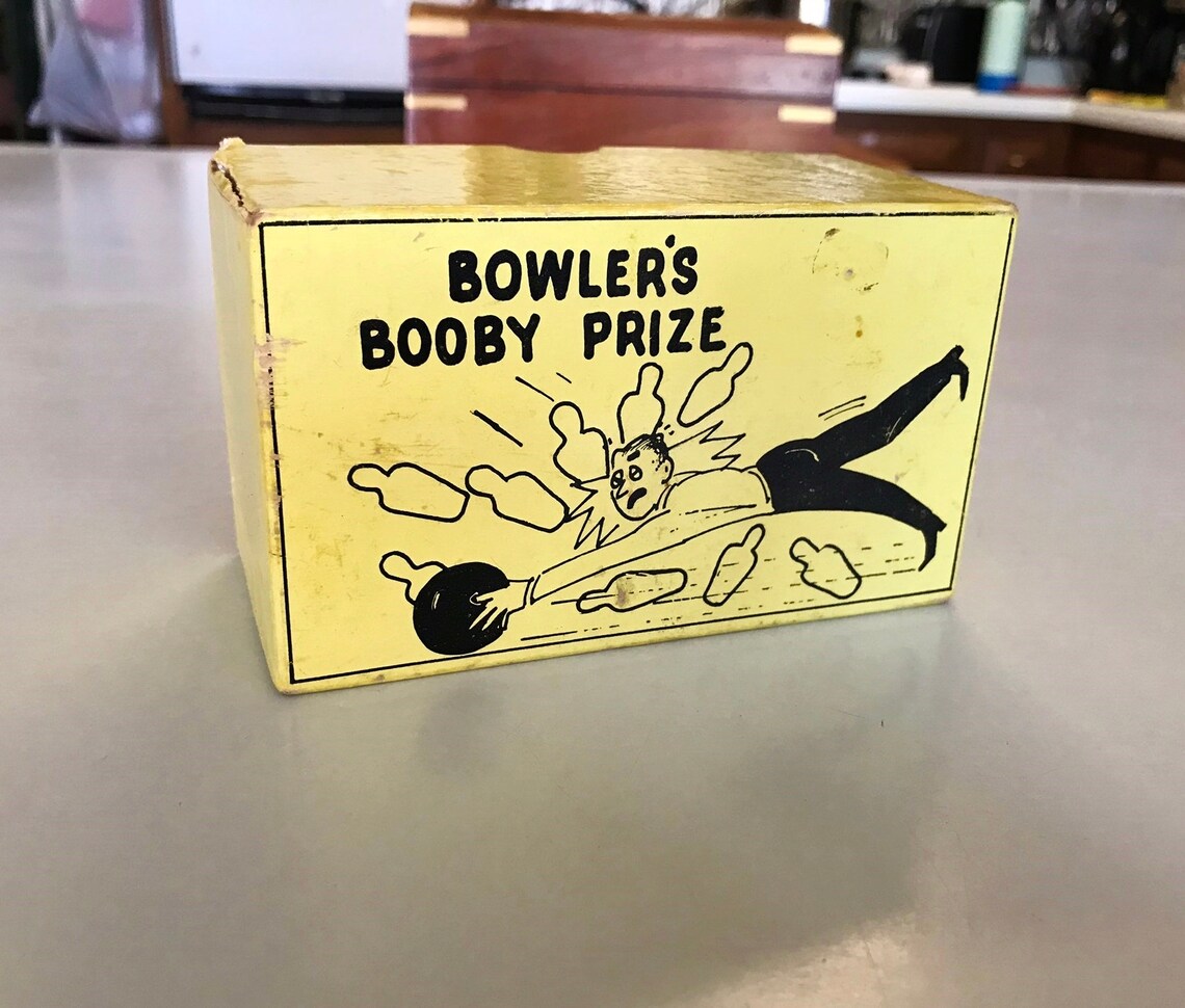 24.95 BOWLER'S BOOBY PRIZE OriginaL box ViNTAGE Gag | Etsy