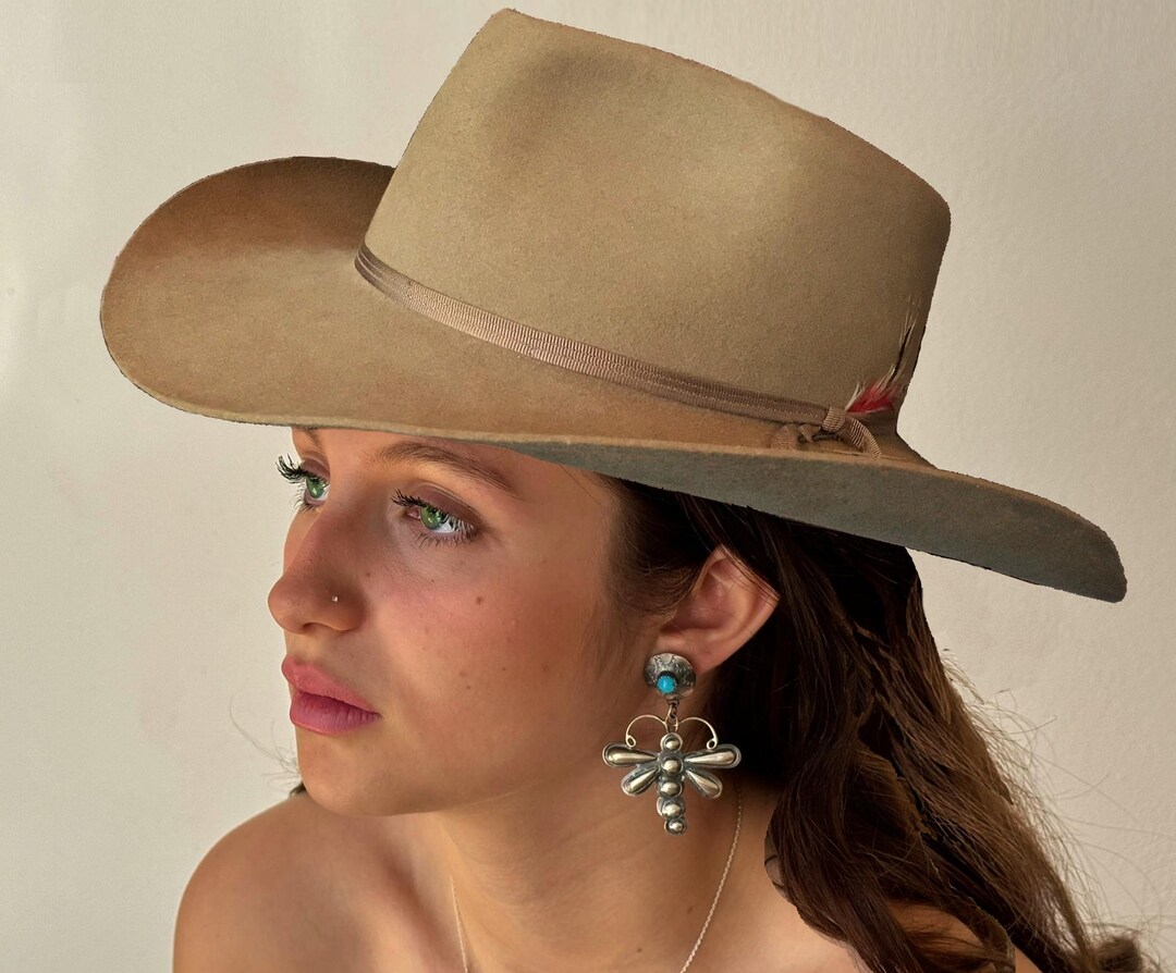 AKUBRA SNOWY RIVER Hat, Vintage Eucalyptus Color, Pinched Teardrop ...