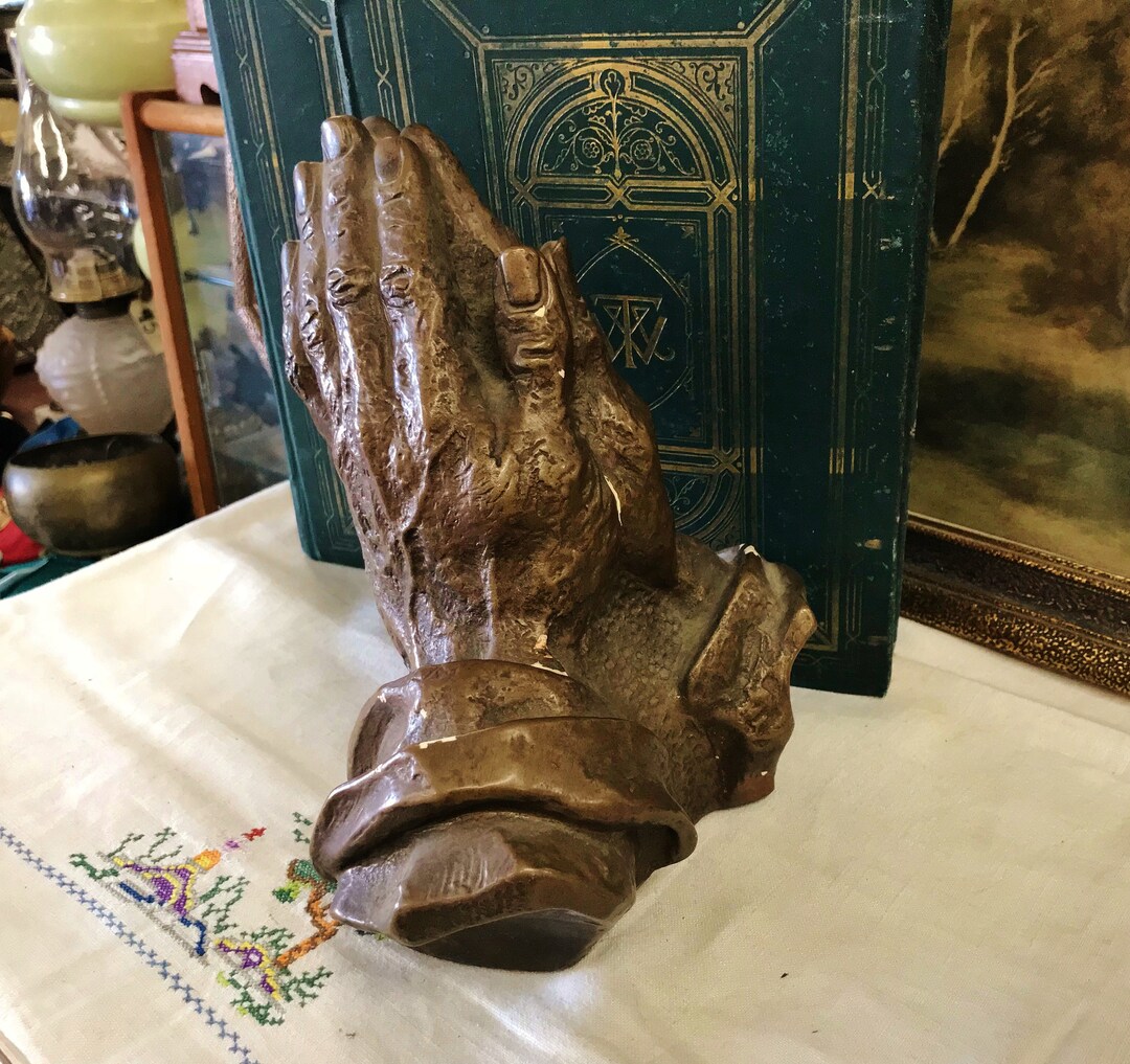 Praying Hands LENZINI ART WORKS, Plastic Bronze Look Statue, Prayer ...