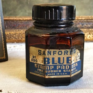 34.95 vintage SANFORD'S 8 sided iNK BOTTLE 2 oz. RuBBer | Etsy