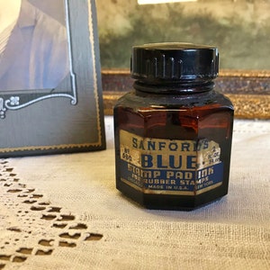 34.95 vintage SANFORD'S 8 sided iNK BOTTLE 2 oz. RuBBer | Etsy