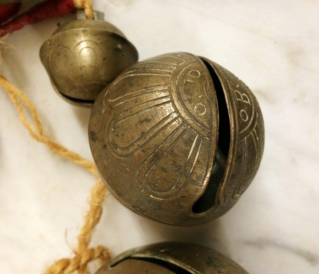 155.00 AnTIQUE BrASS PeTAL sLEIGH BELLS HB and WB HuBBARD | Etsy