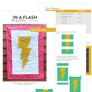 Lightning Bolt Superhero Mini Wall Hanging Quilt Pattern | PDF Quilt ...