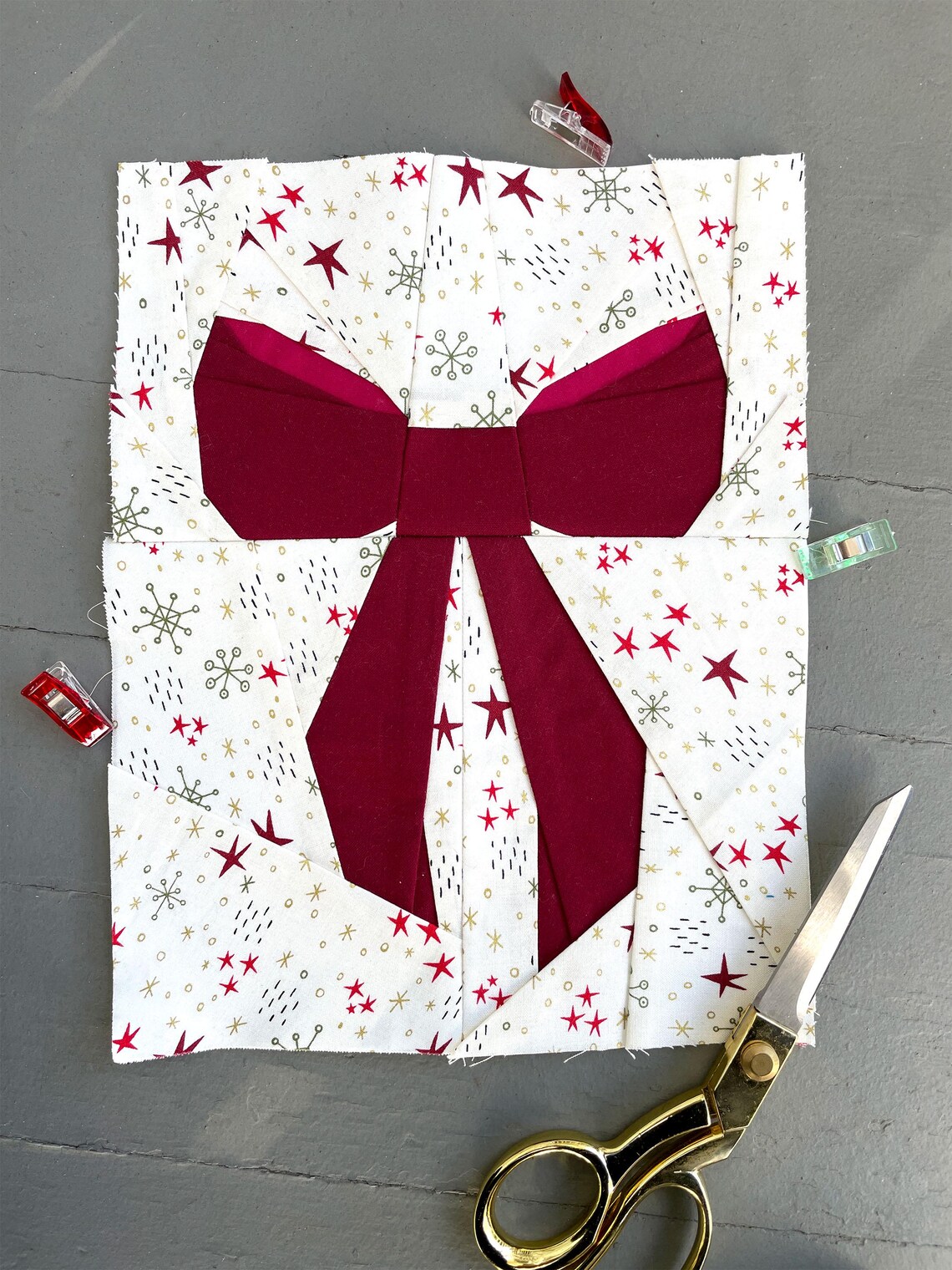 Beautiful Bow Foundation Paper Piecing Quilt Block | PDF FPP Pattern - Etsy