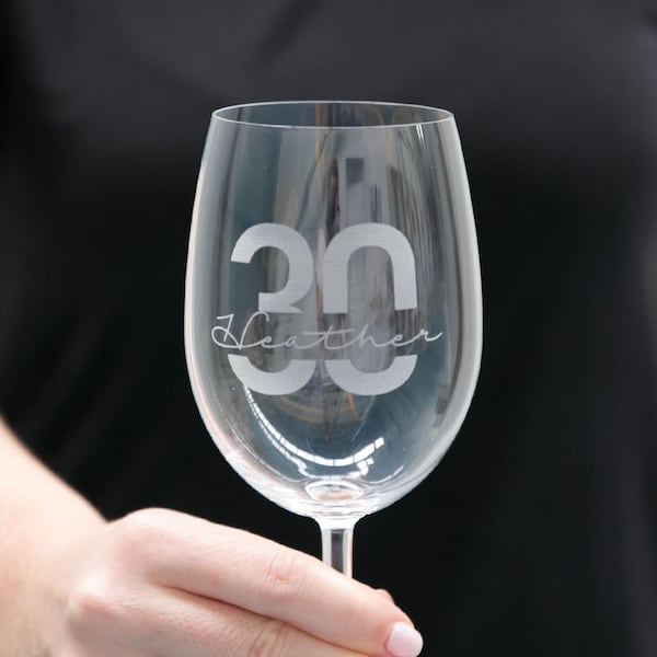 30th Wine Glass - Etsy Australia