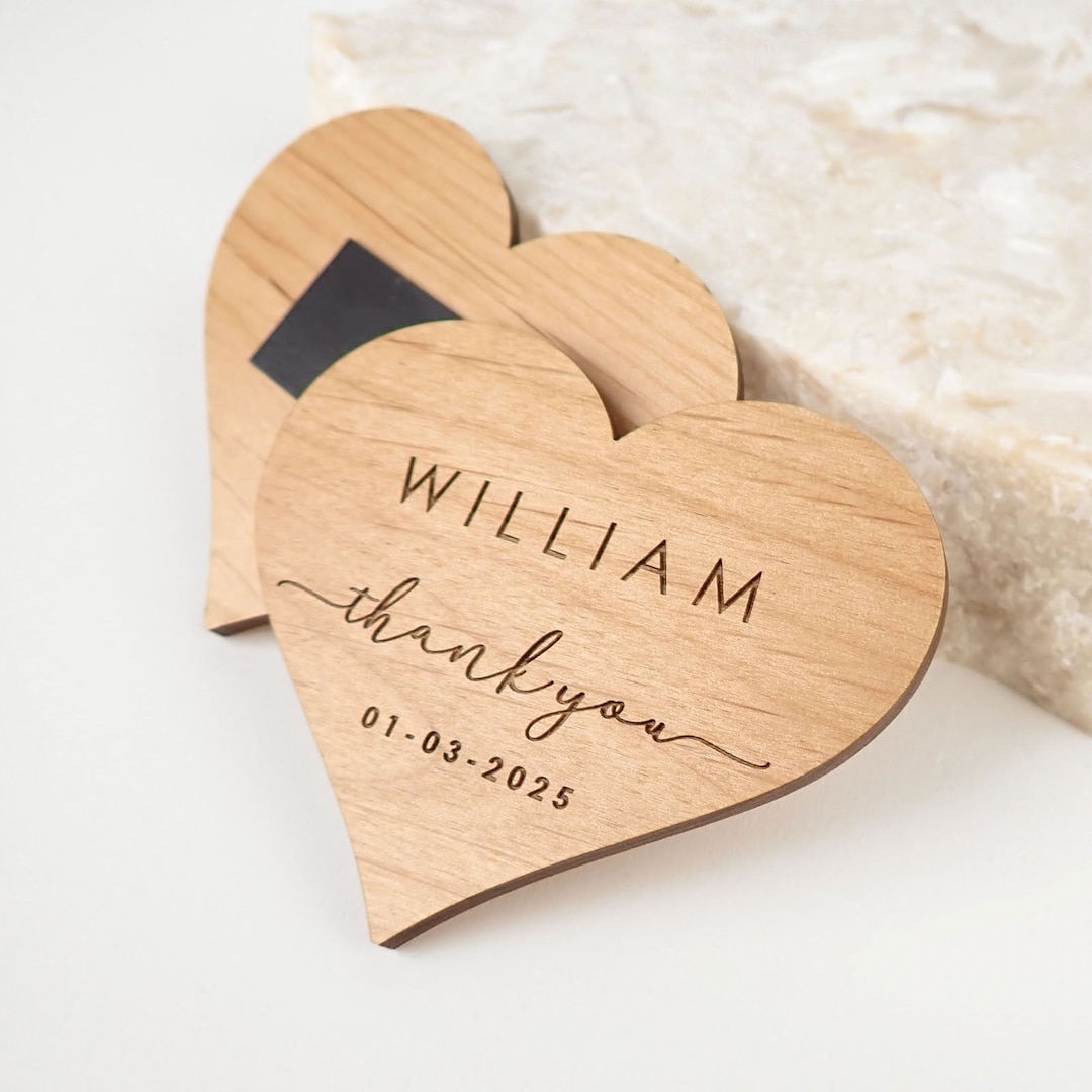 30-150 Wedding Wooden Heart Shaped Place Cards - Etsy