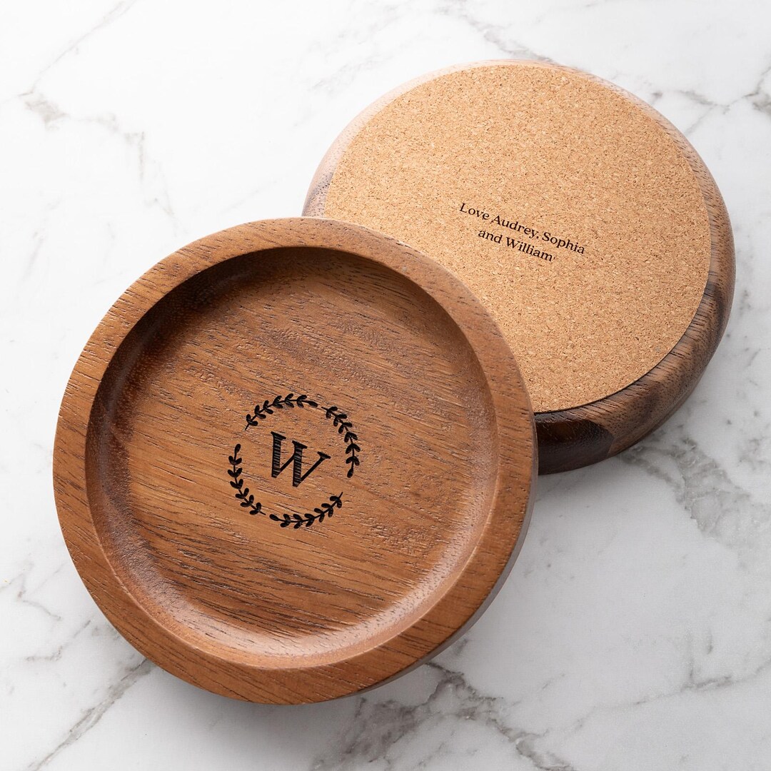 Personalised Wooden Trinket Tray With Engraving – Walnut Catchall Gift ...