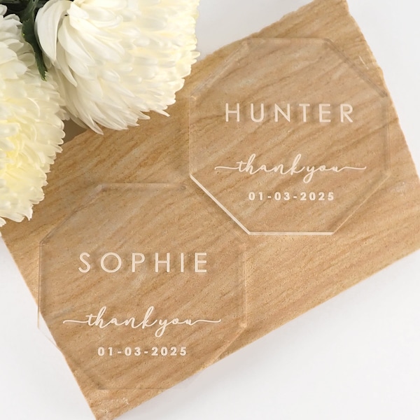 Acrylic Coaster With Name Wedding - Etsy
