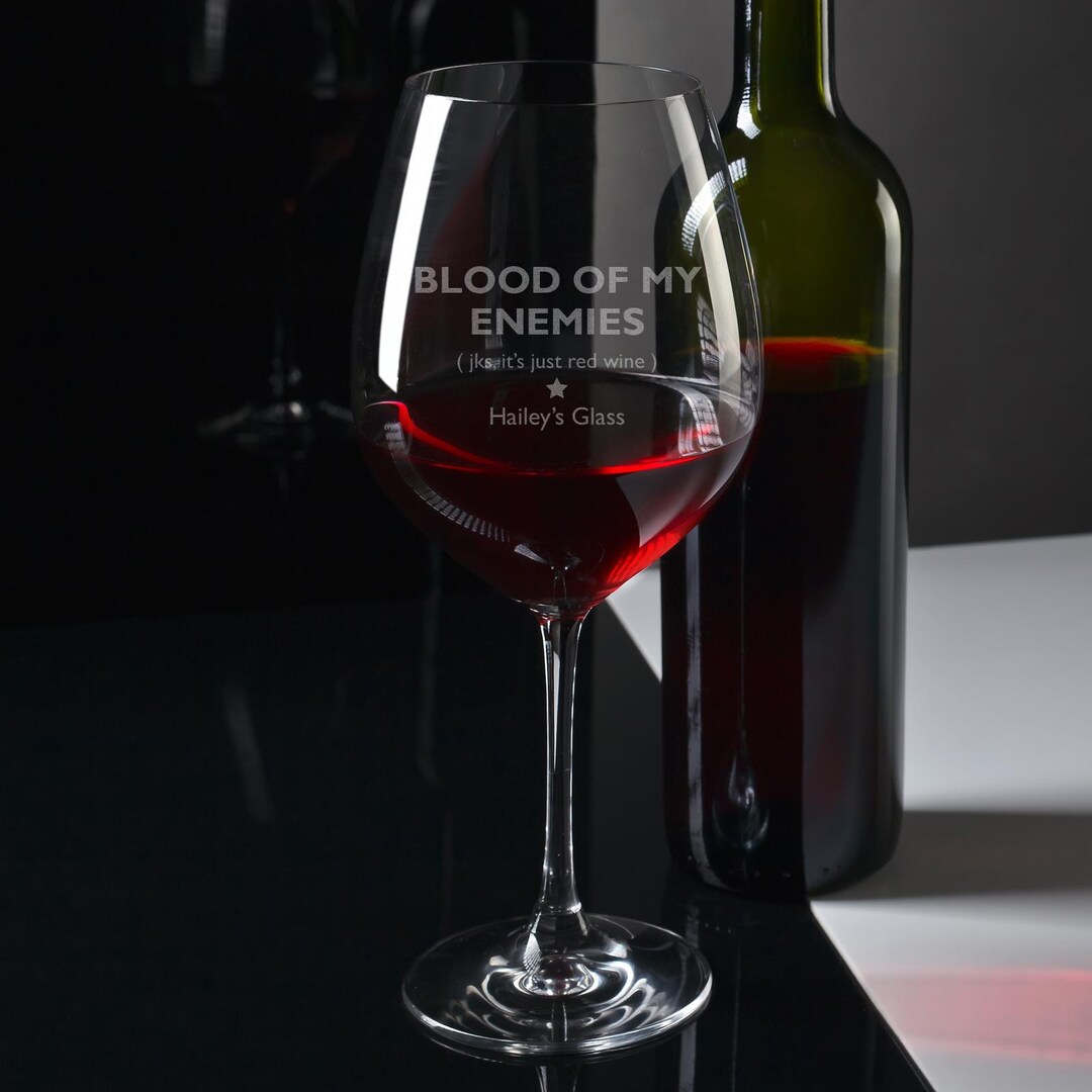 Funny Personalised Wine Glass 360ml – Engraved Quote Gift – Humorous ...