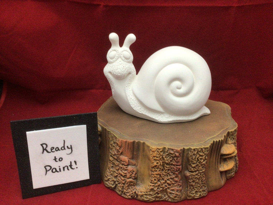 Garden Snail Ceramic Bisque Ready to Paint Pottery DIY - Etsy
