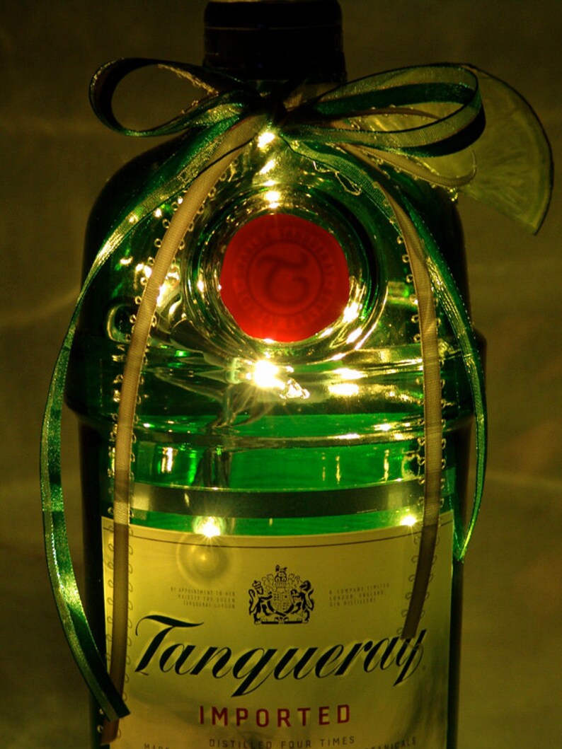 Tanqueray Gin Light up Liquor Bottle Lighted Decorated - Etsy