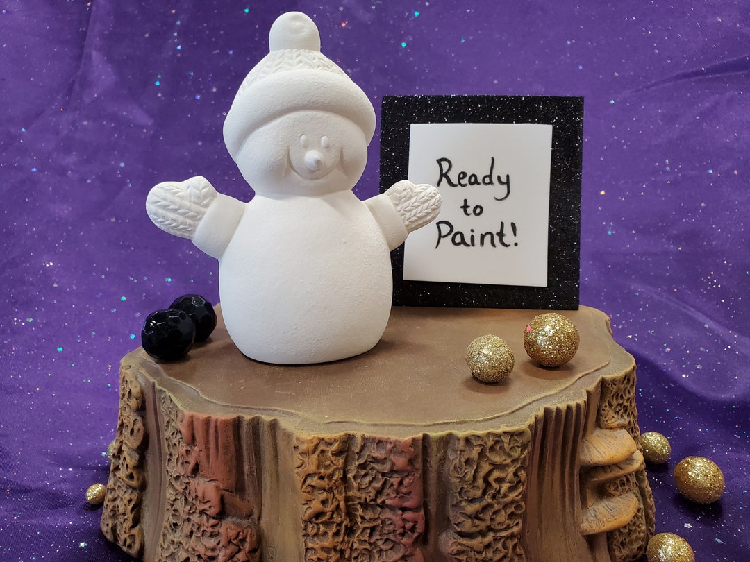 Bundle Up Snowman Ceramic Bisque Listo para pintar cerámica DIY - Etsy ...