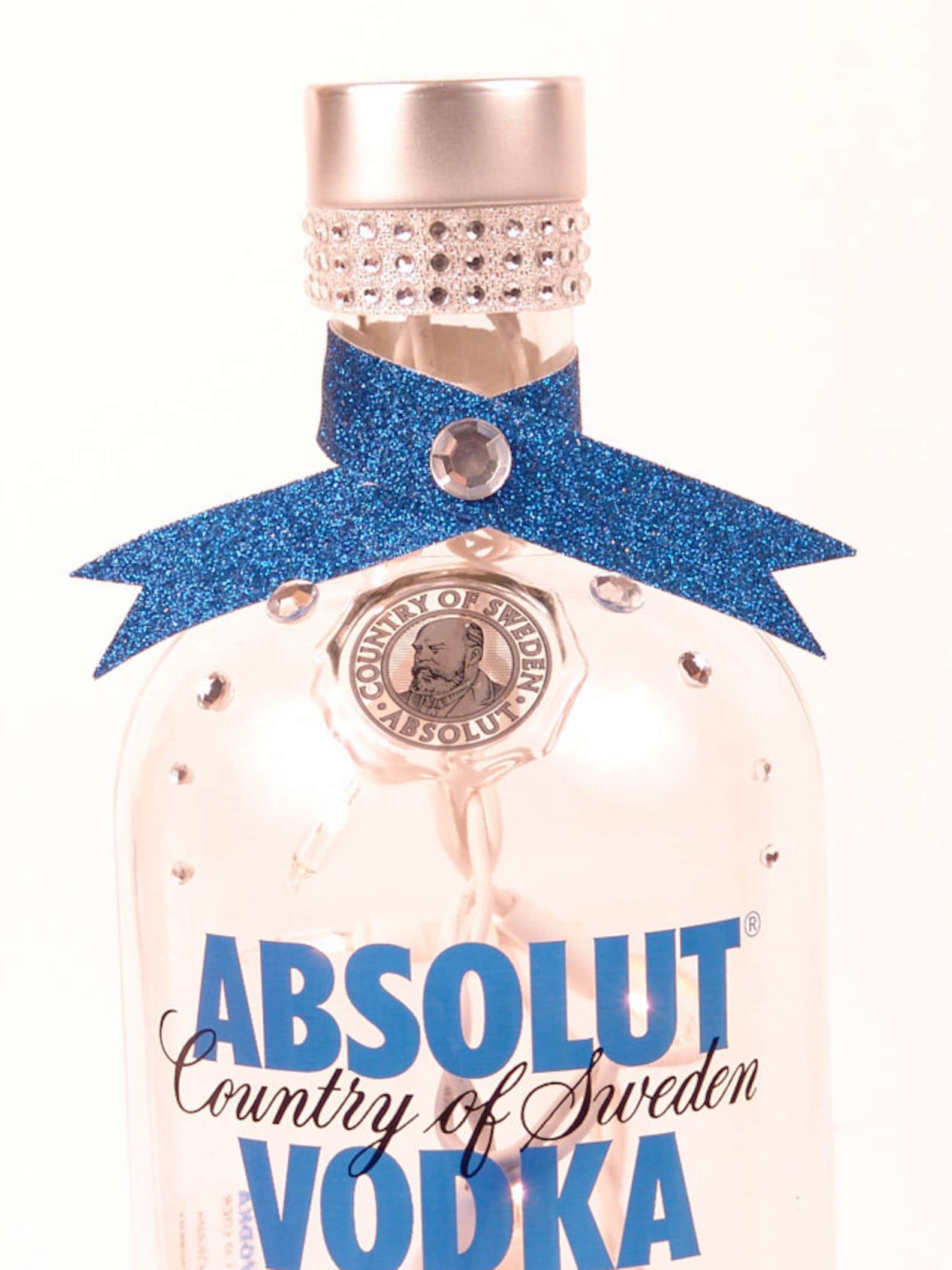 Absolut Vodka Light up Liquor Bottle - Lighted Decorated Bottle / Lamp ...