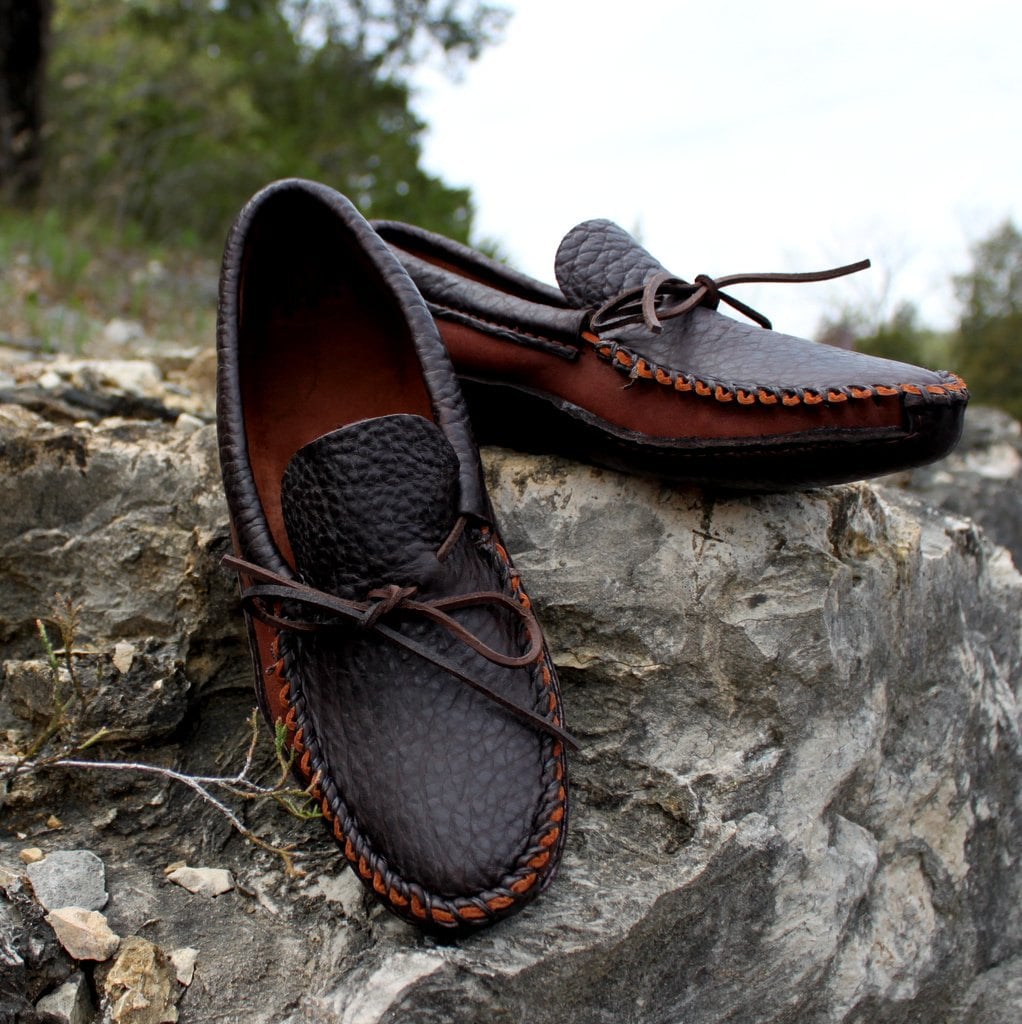 Mens Two Tone Chocolate With Bull Hide Canoe Sole - Etsy