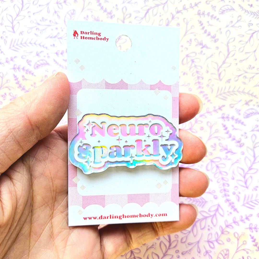 Neurosparkly Pin. Holographic Acrylic Pin. - Etsy