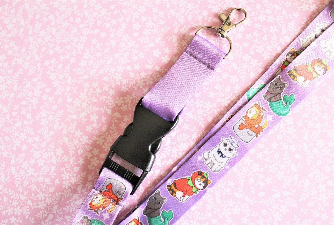 Cat Lanyard for Keys. Cute Neck Lanyard for Her. Teacher Vet or Doctor ...