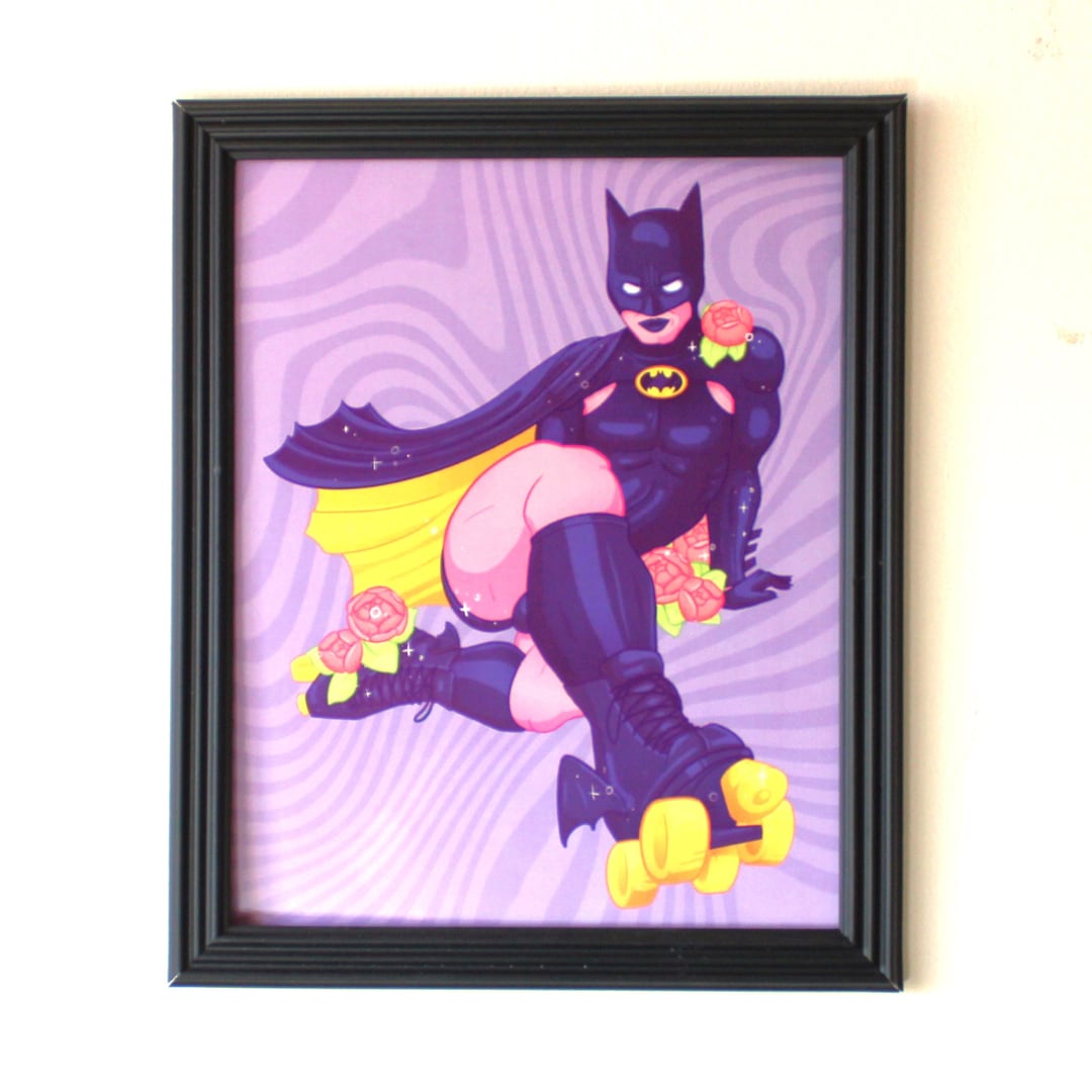 Catman" 8 X 10 Inch Art Print. Sexy Super Swap of Batman as Catwoman. - Etsy