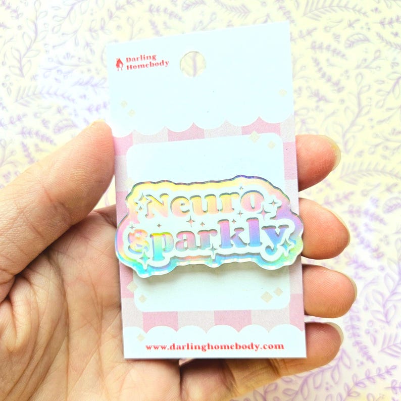 Neurosparkly Pin. Holographic Acrylic Pin. - Etsy