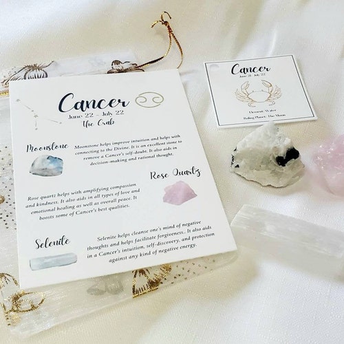 Cancer Zodiac Crystal Set Etsy