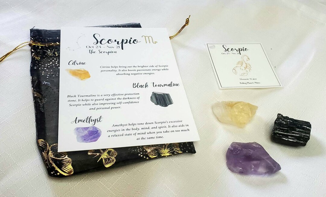 Scorpio Zodiac Crystal Kit | Crystal Set | Scorpio Crystal Set ...