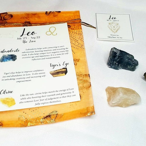 Leo Crystal Gift Set Leo Crystals Box Leo Crystals Kit | Etsy