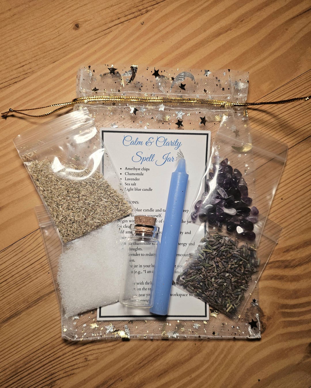 Calm & Clarity Spell Jar Kit | Peace Spell Kit | Spell Jar | Spell Kit ...