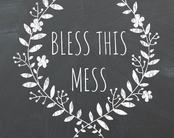 Earth Printable Wall Art // Bless This Mess Downloadable Print Original ...