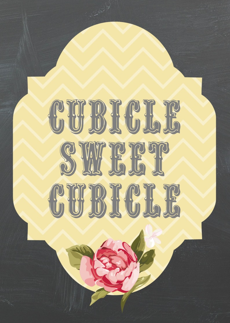 Cubicle Sweet Cubicle 5x7 instant Download, Digital Art, Word Art, Gift ...