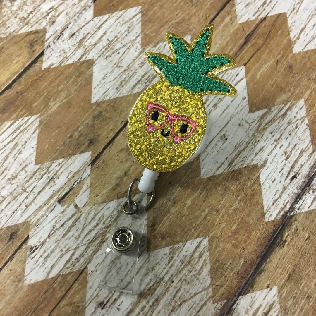 Geeky Pineapple Badge Reel Badge Clip Retractable Name - Etsy