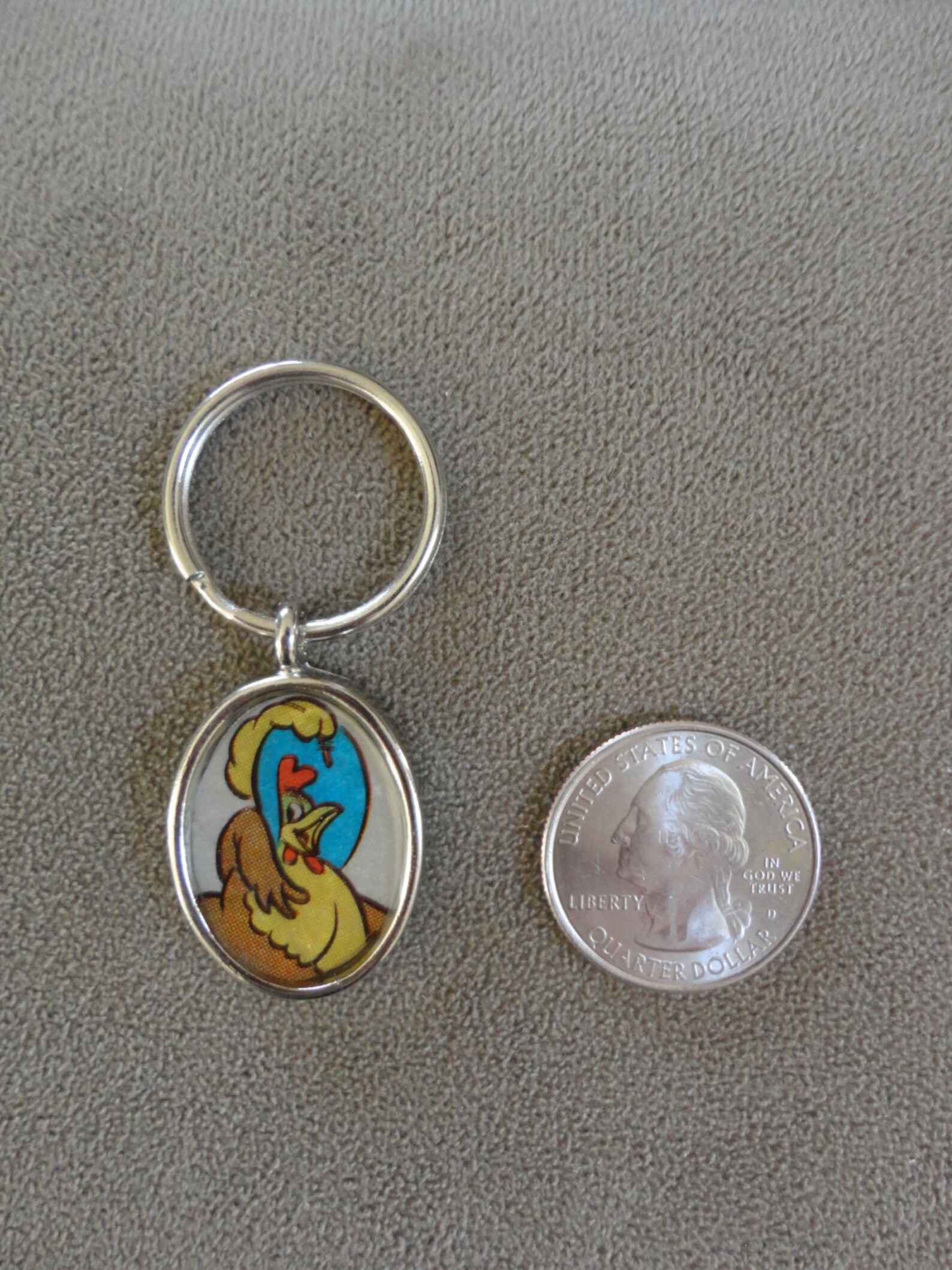 Rare Vintage 1946 Walt Disney Clara Cluck Card Game Keychain | Etsy