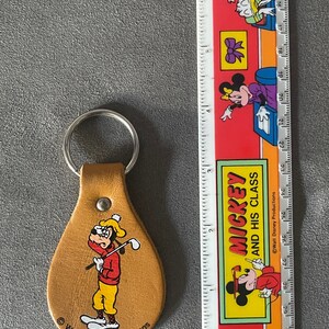 1970's Golfer Goofy New Old Stock Vintage Disney Leather Keychain ...