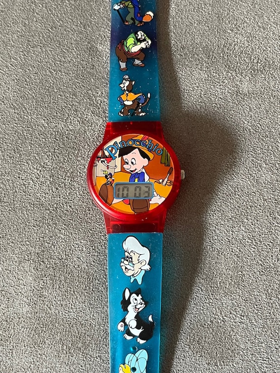 Vintage Disney Pinocchio Digital Watch - Gem