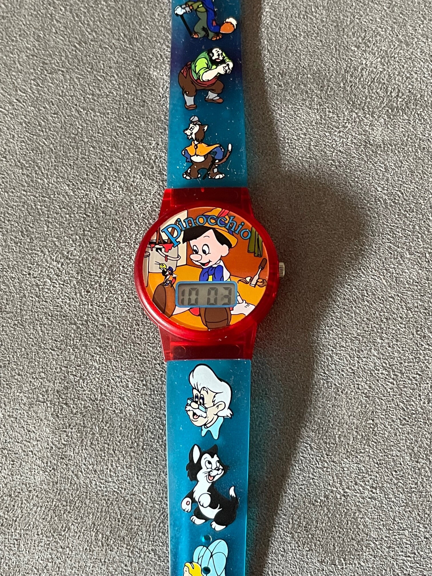 Vintage Disney Pinocchio Digital Watch | Etsy