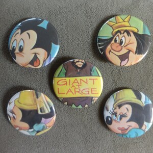Vintage 1970's Mickey Mouse Brave Little Taylor Button (pin) 5 Piece ...