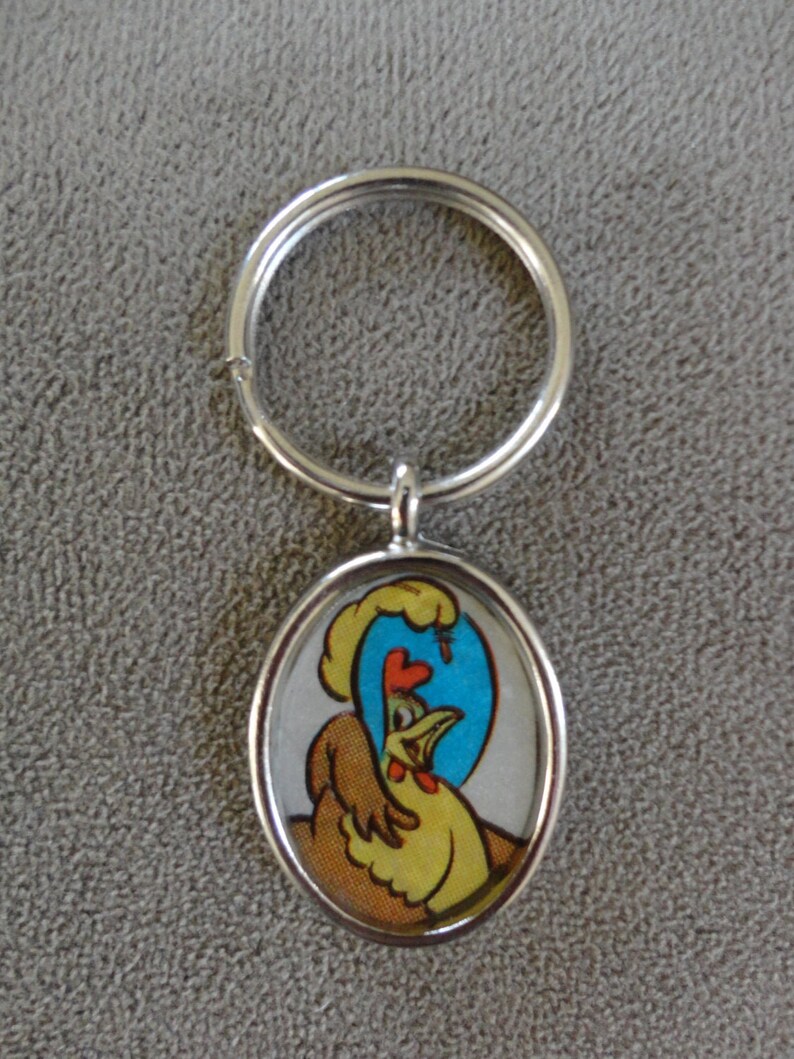 Rare Vintage 1946 Walt Disney Clara Cluck Card Game Keychain - Etsy