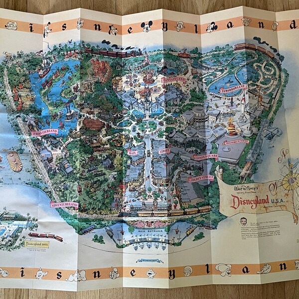 Disneyland Map - Etsy