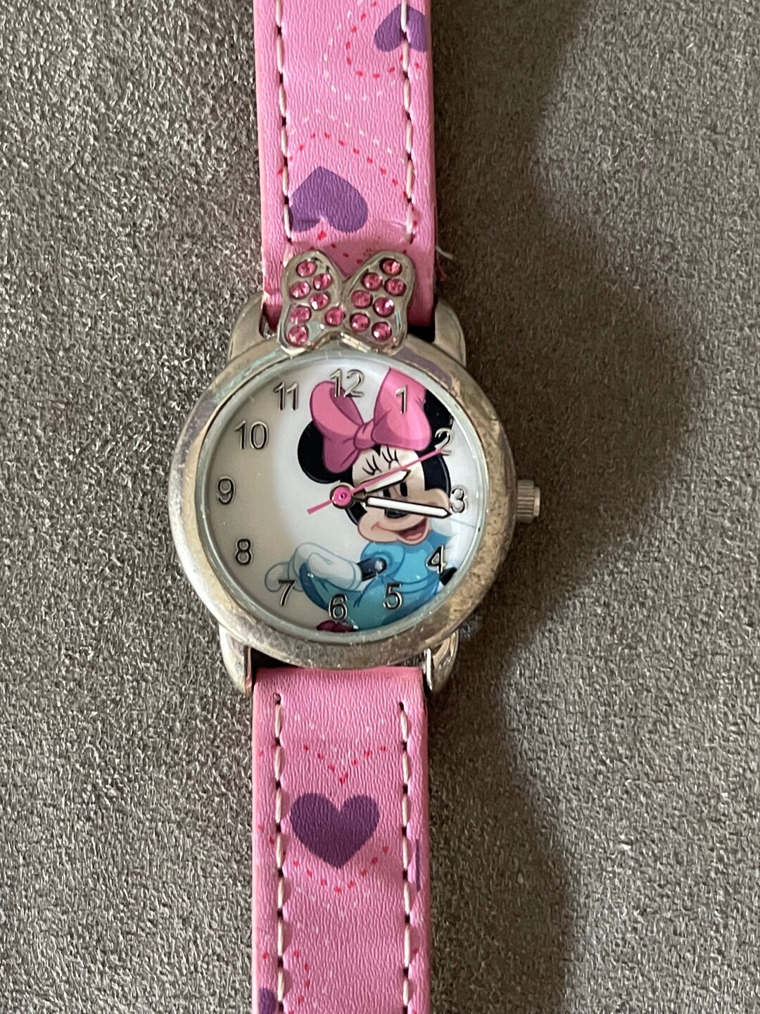 Minnie Mouse Watch With Rhinestones & Pink Band - Etsy