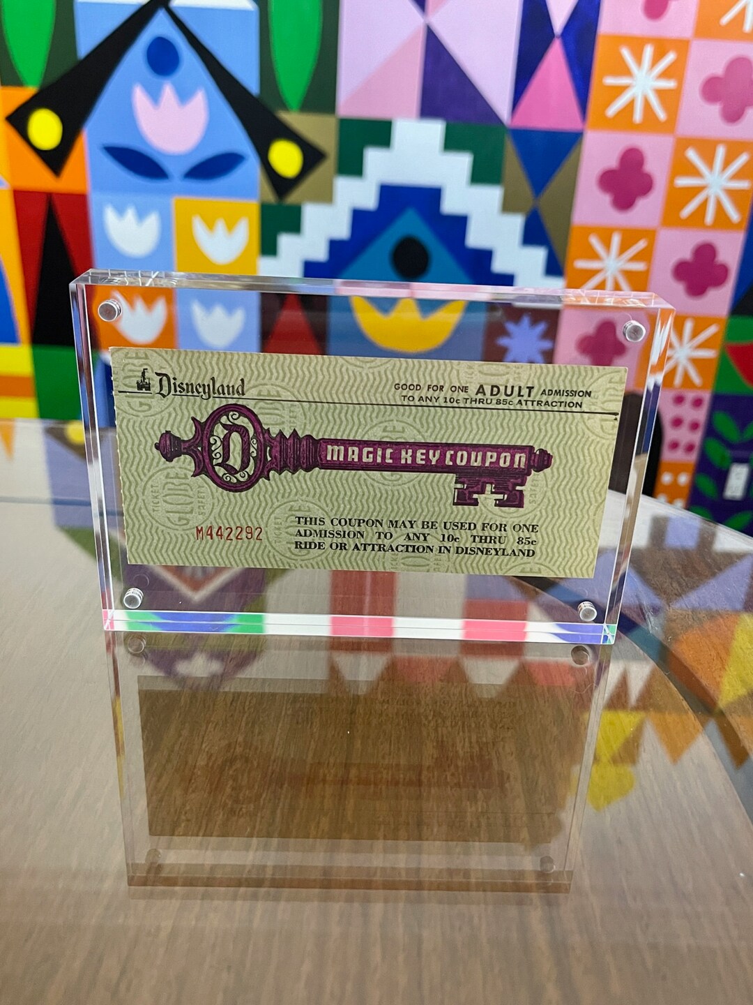 Framed Authentic Vintage Disneyland Adult Magic Key Coupon (A-E Ticket ...