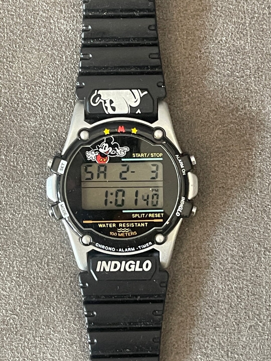 Vintage Mickey Mouse Digital Watch by Disney Time Works With Working ...