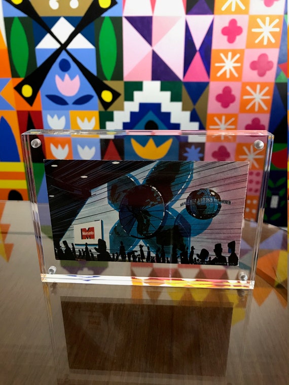 Framed Vintage Disneyland Tomorrowland World Clock Postcard | Etsy